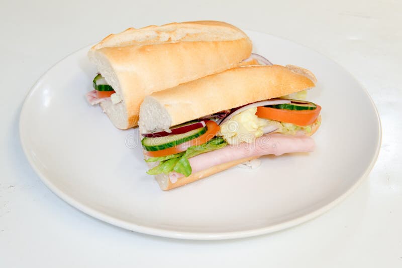 Ham salad roll stock image. Image of tomato, nutritional - 66464837