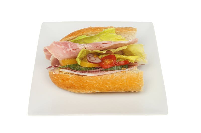 Ham salad roll stock photo. Image of roll, isolated - 127626450