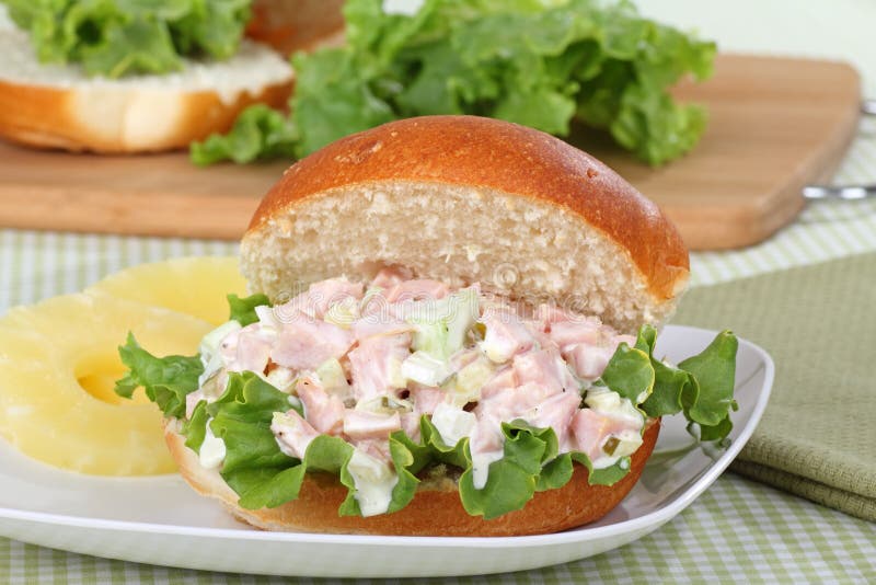 Ham Salad Sandwich stock image. Image of lunch, salad - 18816387