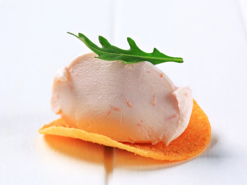 Ham or Salmon Mousse on Crisp Stock Photo - Image of gourmet, bite ...