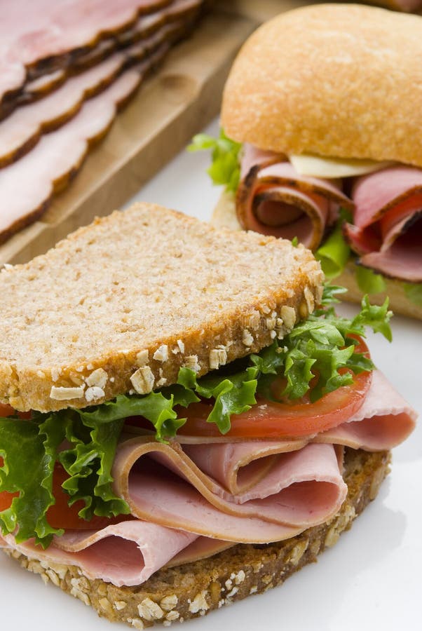 Ham sandwich stock photo. Image of macro, meat, appetizing - 2962970