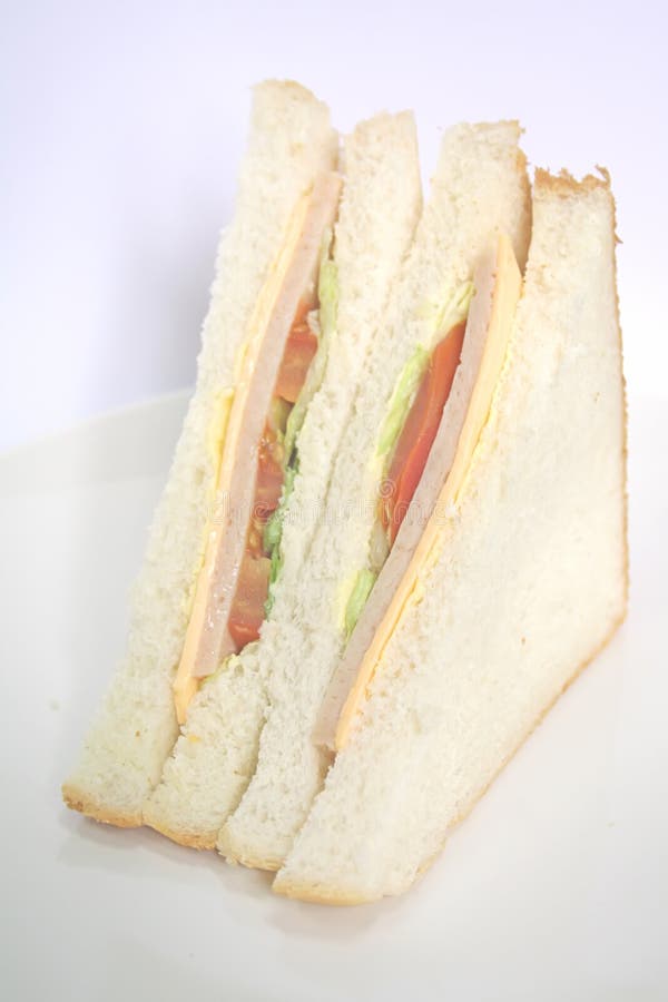 Ham Sandwich the Classic Meal Stock Image - Image of grocery, tomatoes ...