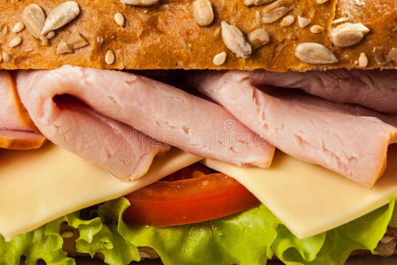 Ham sandwich stock photo. Image of lunch, organic, vegetable - 49826638
