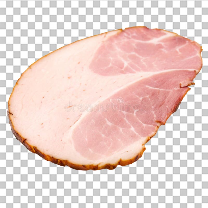 Ham Slice Isolated on Transparent Background Stock Illustration - Illustration of delicious ...