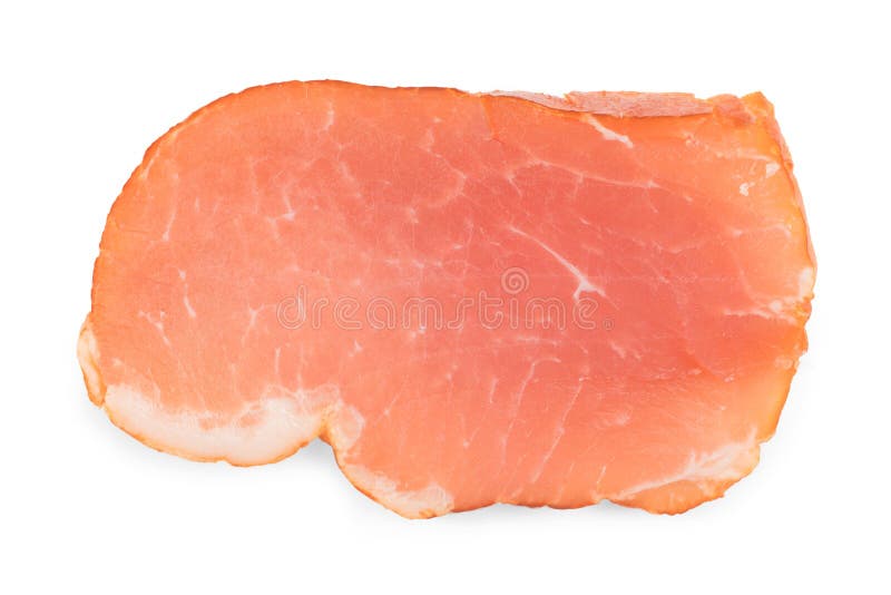 Ham slice isolated stock image. Image of meat, macro - 108399733