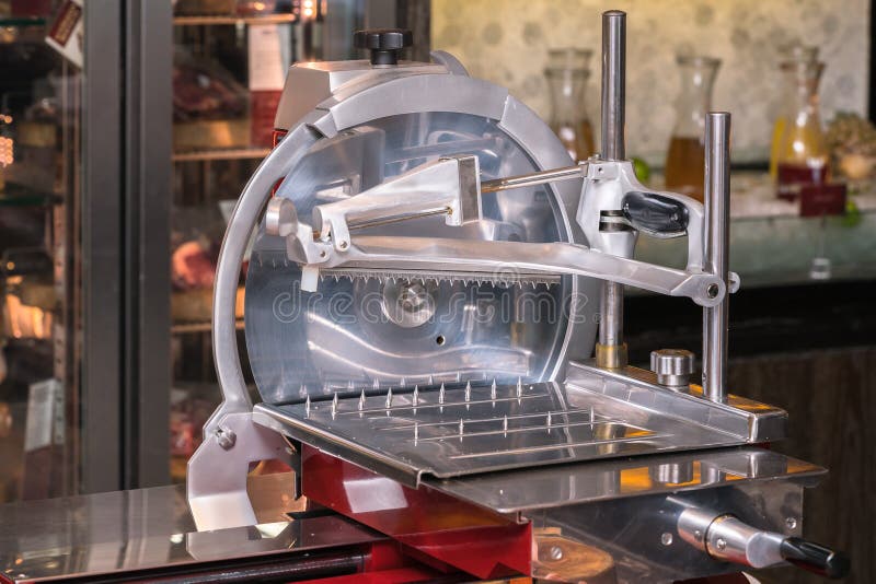 Ham Slicer and Fresh Ham Slice. Stock Photo - Image of sausage ...