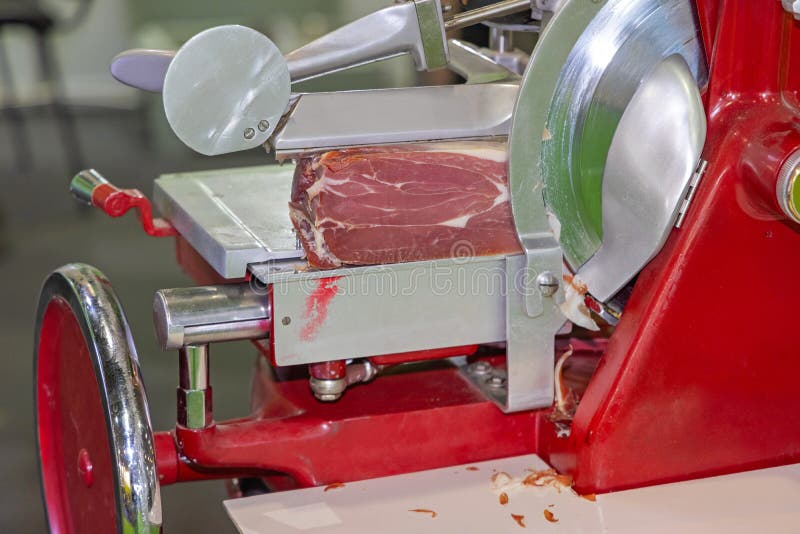 Ham Slicer Machine stock photo. Image of europe, retro - 230499616