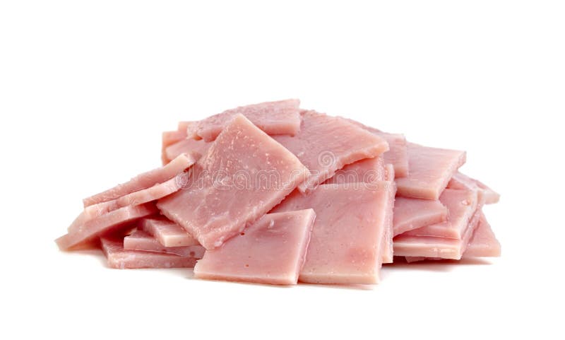 Ham Slices Isolated on White Background Stock Photo - Image of white ...