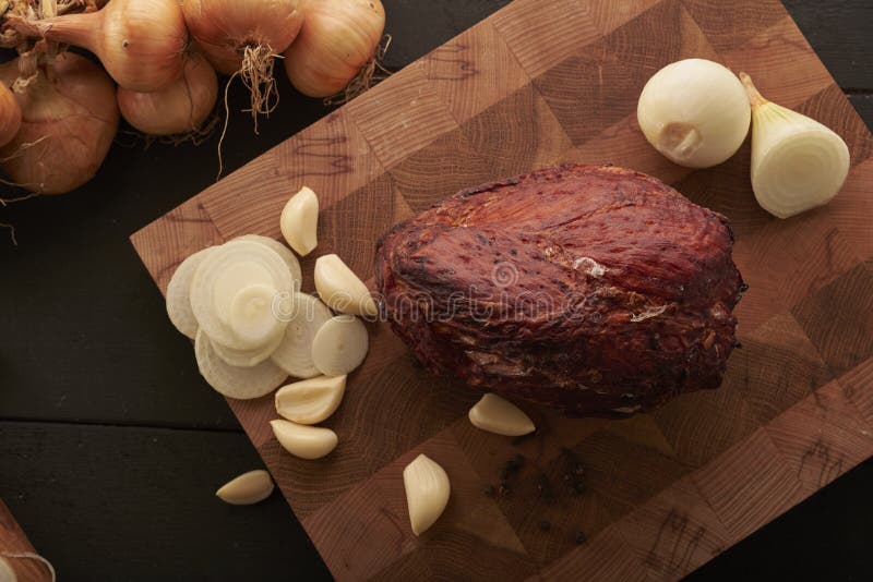 Ham and Spices on the Table Stock Image - Image of garnish, spices ...