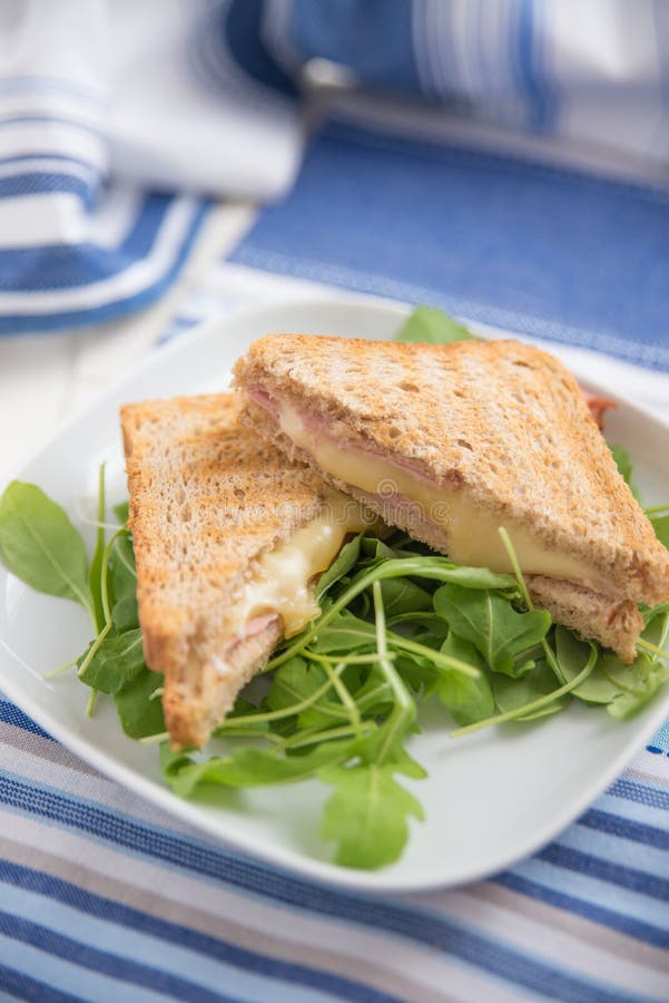 Ham and Swiss Cheese Sandwich Stock Image - Image of toast, grill: 58959333