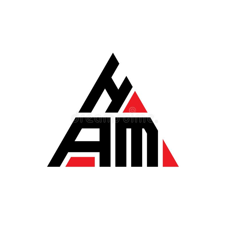 HAM Triangle Letter Logo Design with Triangle Shape. HAM Triangle Logo ...