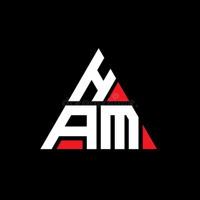 HAM Triangle Letter Logo Design with Triangle Shape. HAM Triangle Logo ...