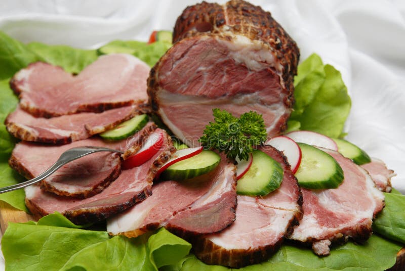 Ham on the wedding table stock photo. Image of delicious - 21672876