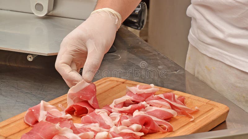 Ham on wood table. stock photo. Image of meat, pork, delicatessen ...