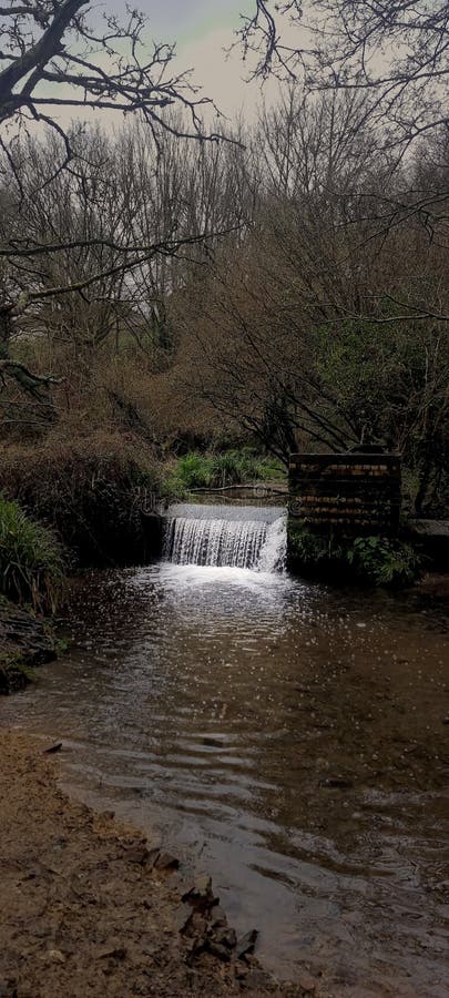 Ham Woods Waterfall in a Urban Stream , Plymouth, Devon Uk Stock Photo ...