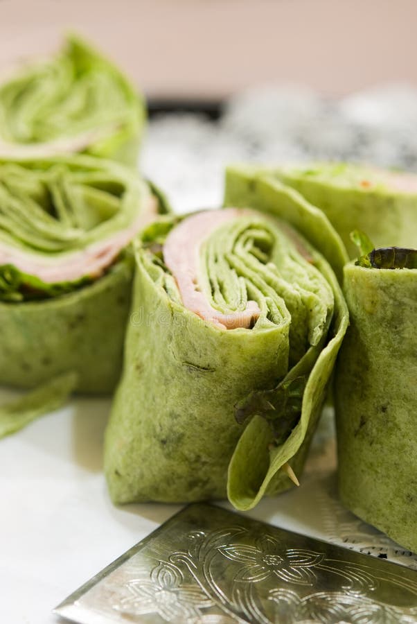 Ham wraps stock image. Image of healthful, dining, delicious - 13001889