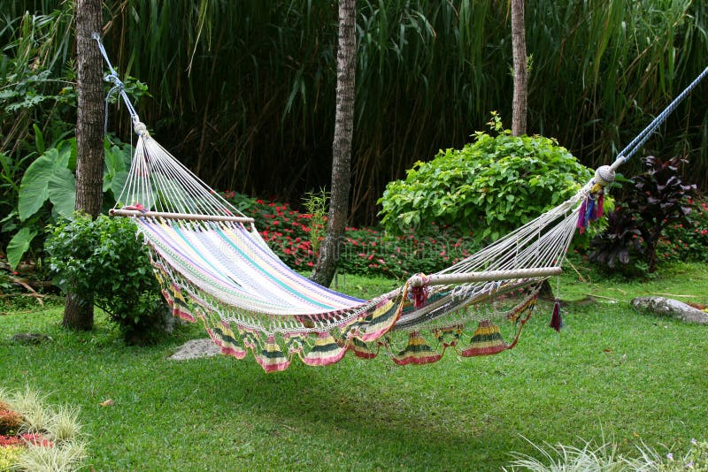 Hamaca foto de archivo. Imagen de resto, hamaca, rayas - 1457502