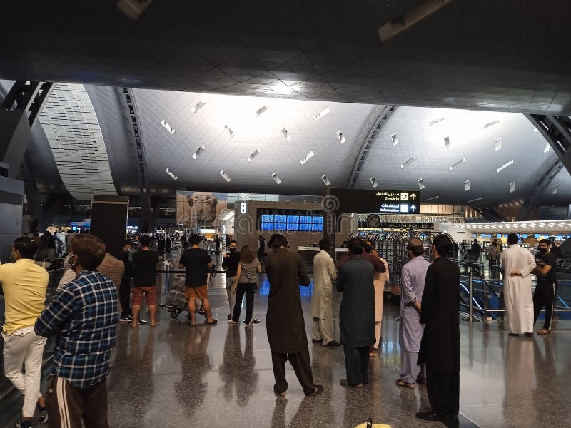 Hamad International Airport Doha Qatar Editorial Photo - Image of ...