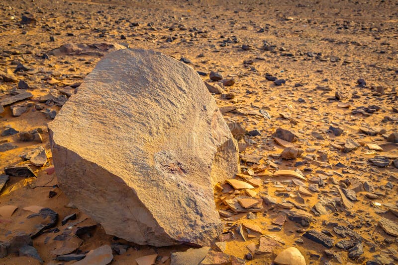 Hamada Desert Near Ouarzazate in Morocco Stock Image - Image of caravan ...