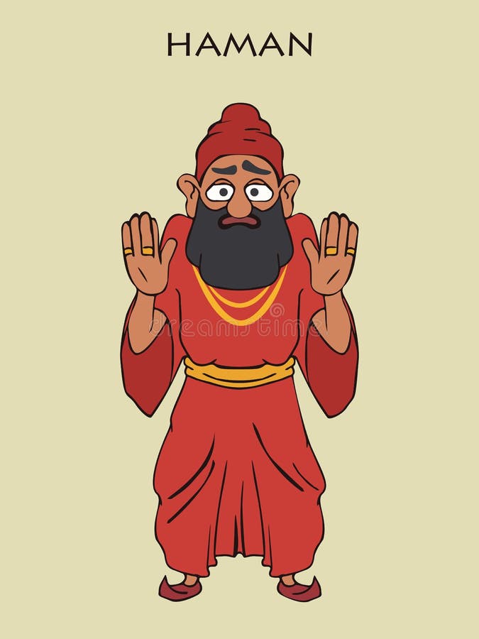 Ejemplo Del Vector De La Historieta De Los Caracteres De Purim ...