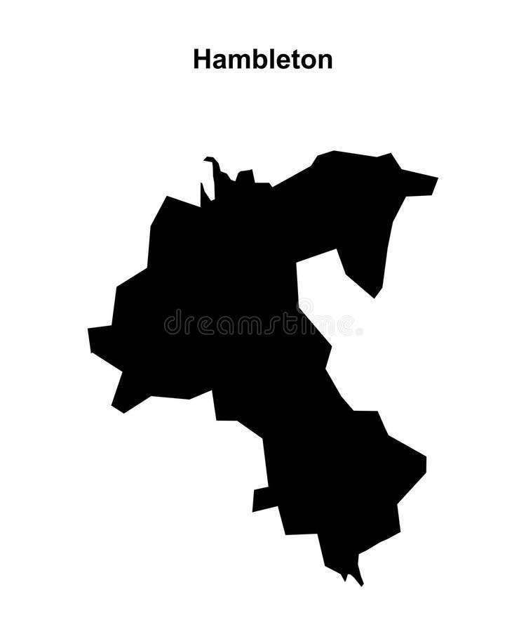 Hambleton outline map stock illustration. Illustration of great - 371644133