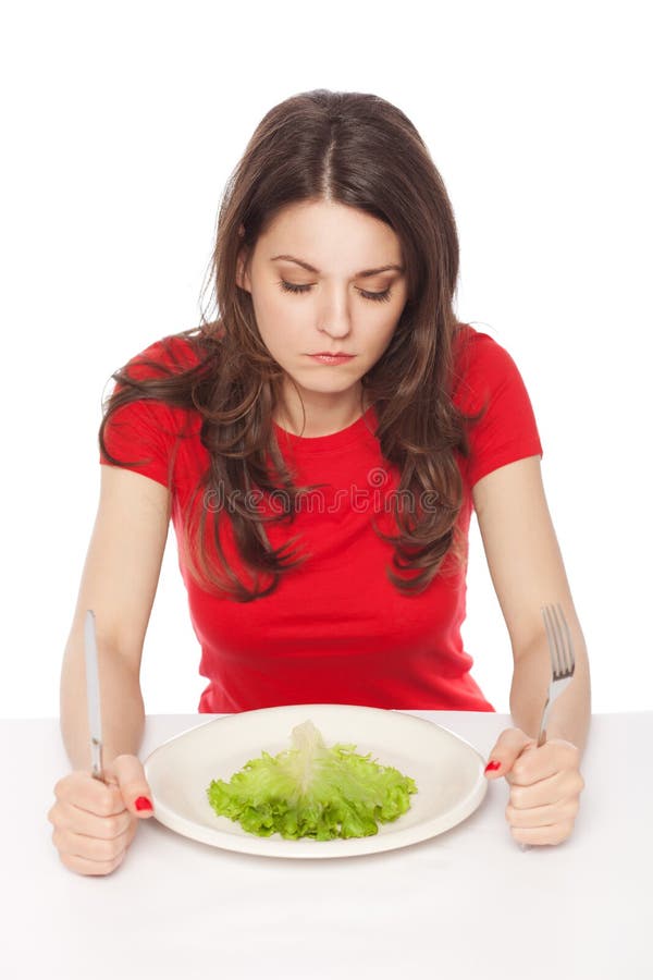 Hambriento en una dieta imagen de archivo. Imagen de cena - 41501879