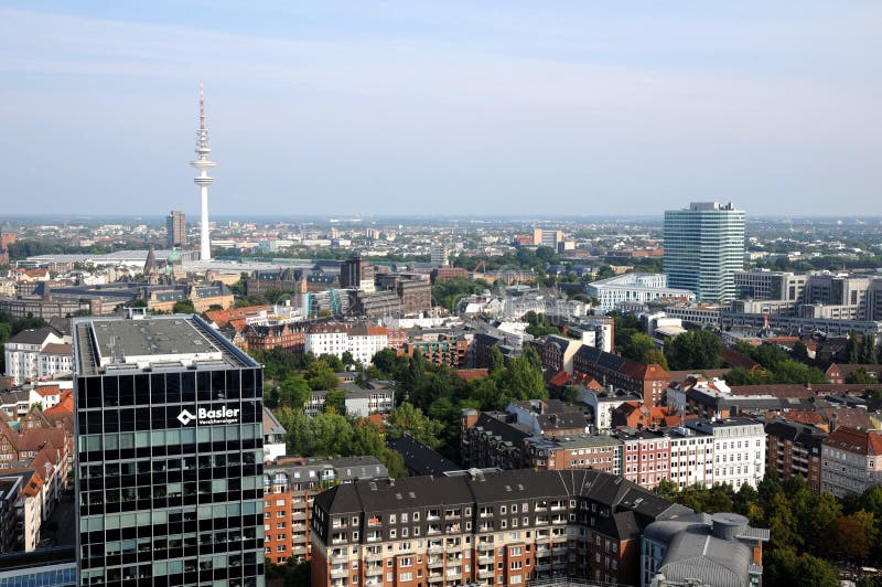 Hamburg aerial view editorial photo. Image of churches - 32246746