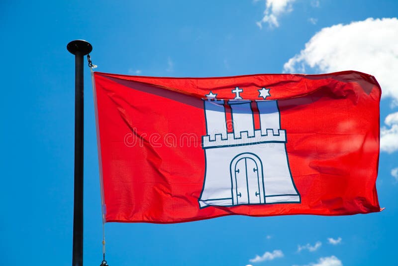 Hamburg City Flag stock photo. Image of europe, arms - 14497086