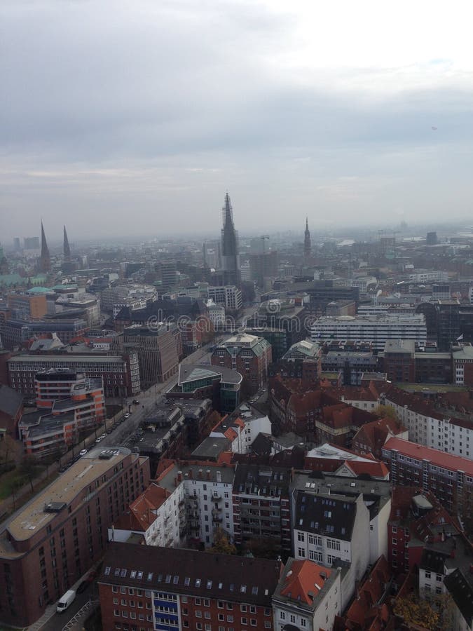 Hamburg city editorial photography. Image of city, overview - 55161132