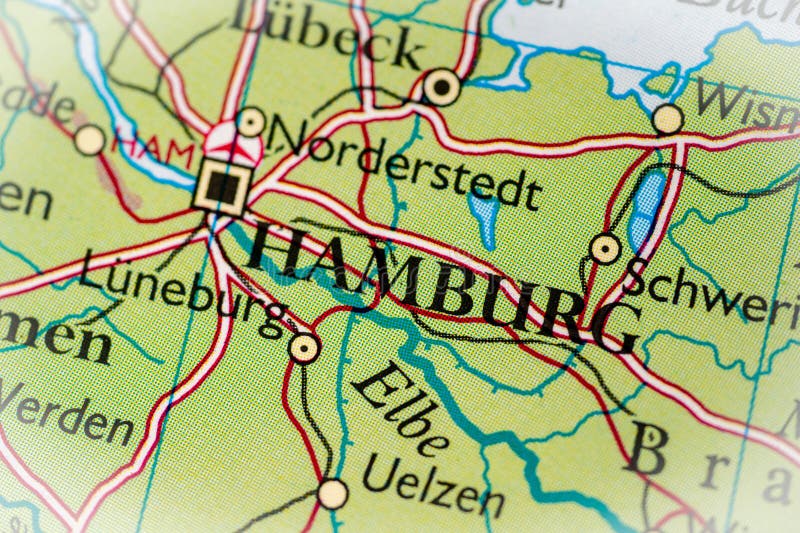 Hamburg, Germany Highlighted on a World Map Stock Image - Image of ...
