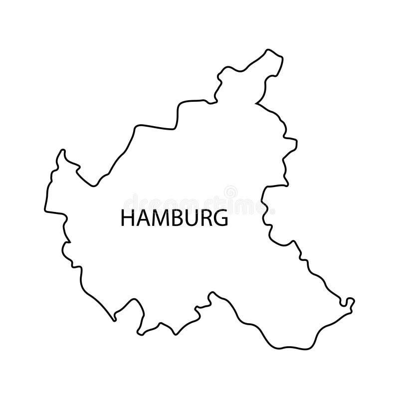 Hamburg germany map icon stock vector. Illustration of simplicity ...