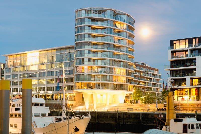 Hamburg, Hafencity, Modern Architecture at the Waterfro Stock Image ...