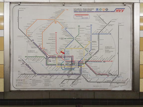 Hamburg Underground Train Network Map Editorial Photography - Image of ...