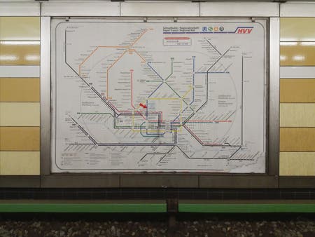 Hamburg Underground Train Network Map Editorial Stock Photo - Image of ...