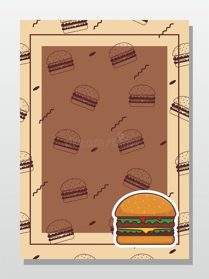 Hamburger Background Template for Menu, Card, Poster Design Stock ...