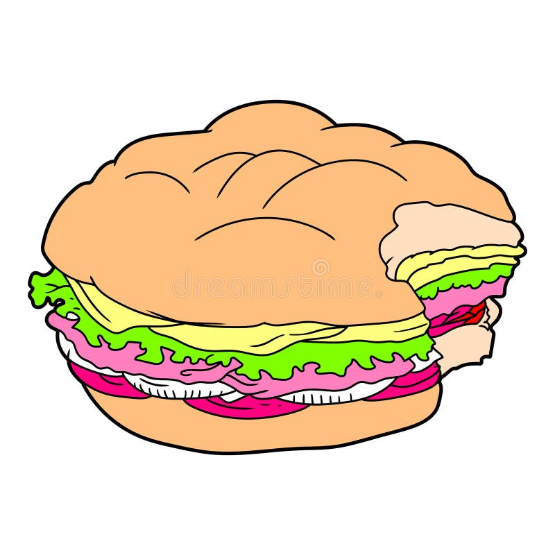 Hamburger stock vector. Illustration of cartoon, clip - 265582449