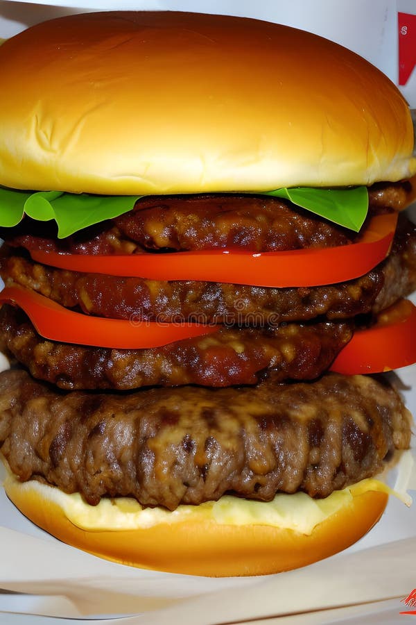 Hamburger and Cheese Burger in the Plate Stock Illustration ...