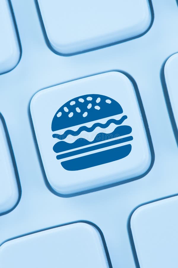 Hamburger Cheeseburger Fast Food Ordering Online Order Delivery Stock Image - Image of fastfood ...