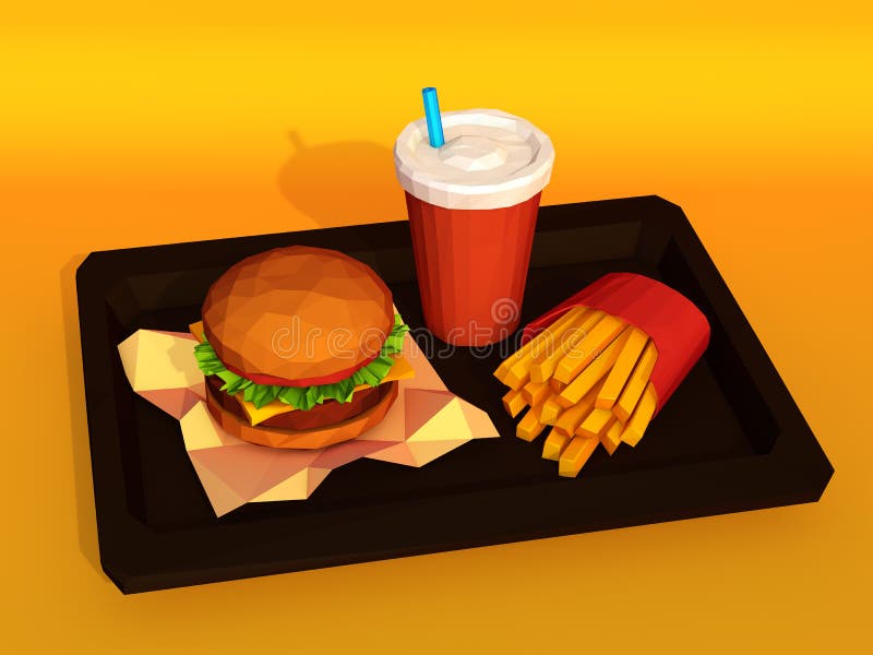 Hamburger combo stock illustration. Illustration of drawn - 37781583