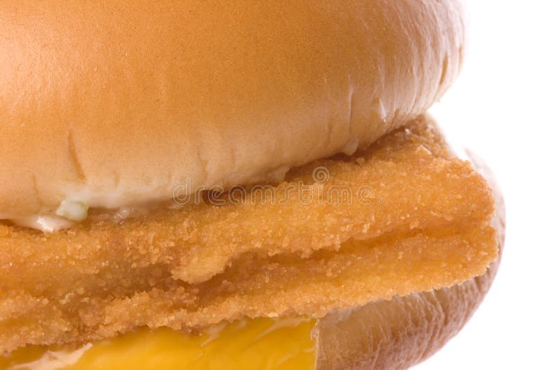 Hamburger De Filet De Poissons D'isolement Photo stock - Image du ...