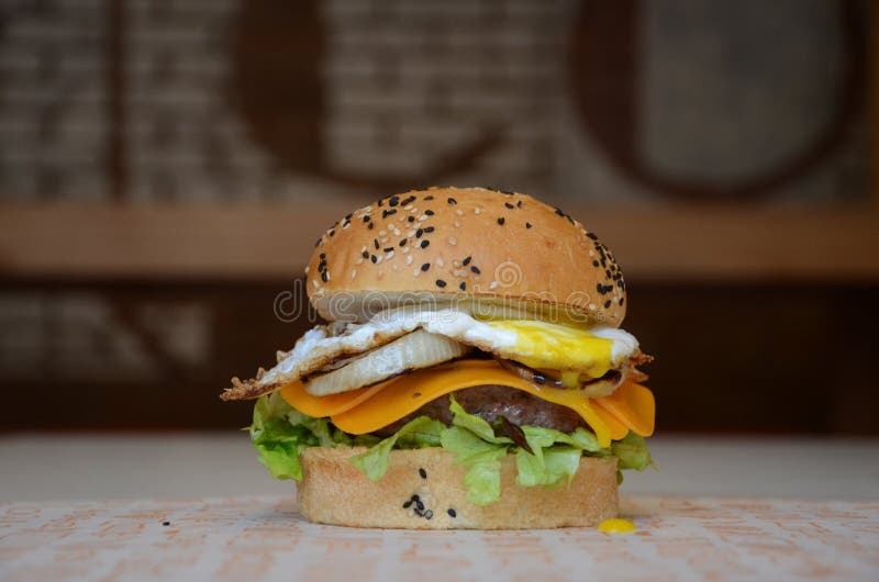 Hamburger, Fast Food, Sandwich, Veggie Burger Stock Image - Image of ...