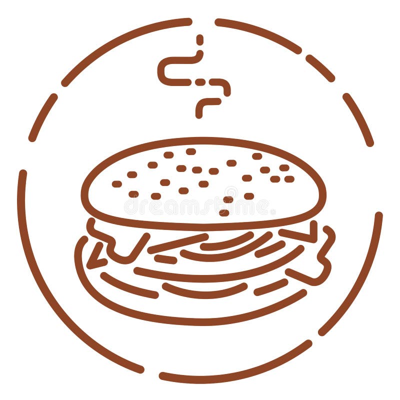 Hamburger Icon. Burger, Fast Food Sign Stock Illustration ...