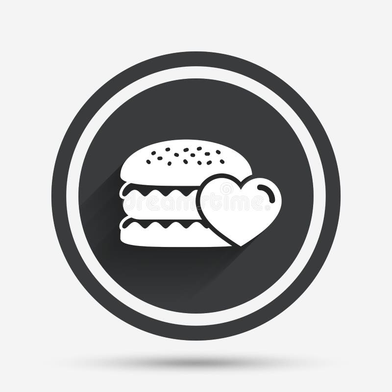 Hamburger Icon. Burger Food Symbol Stock Vector - Illustration of flat ...