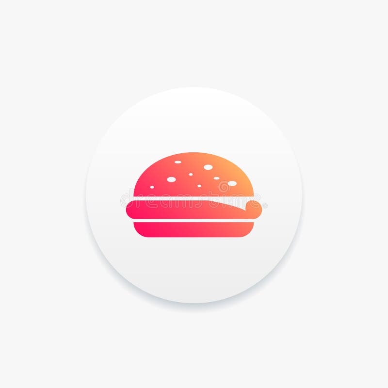 Hamburger Icon Color stock vector. Illustration of lunch - 200480477