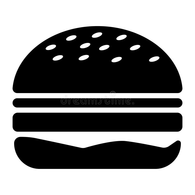 Hamburger icon. Flat icon stock vector. Illustration of tasty - 246814283