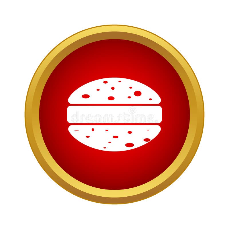 Hamburger Icon in Simple Style Stock Vector - Illustration of meal ...