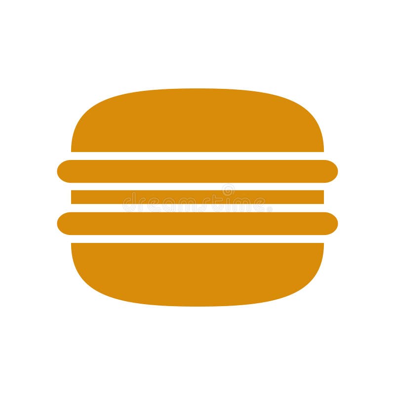 Hamburger Icon in Simple Style Stock Vector - Illustration of meal ...