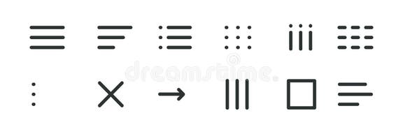 Hamburger Interface Menu Simple Line Minimal Ui Popup Burger Template Navigation Stock Vector