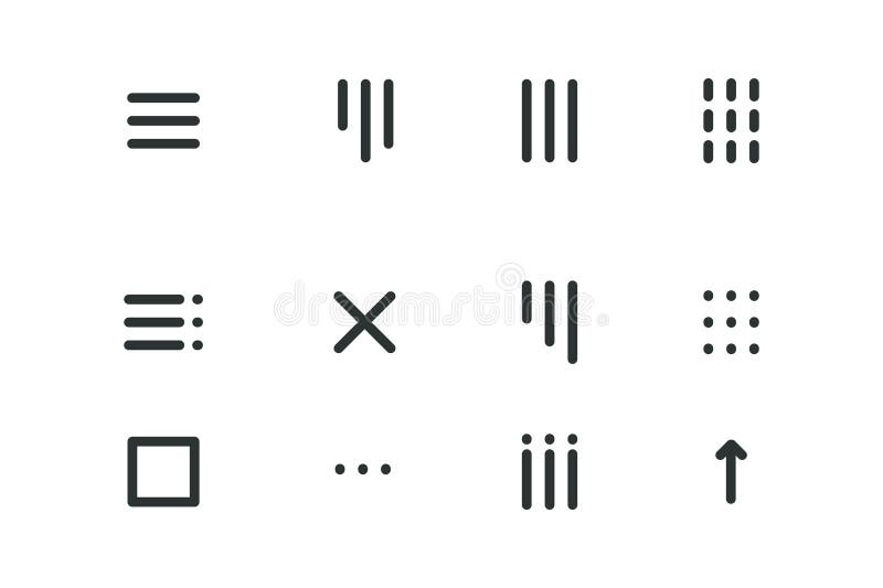Hamburger Interface Menu Simple Line, Minimal Ui Popup Burger. Template ...