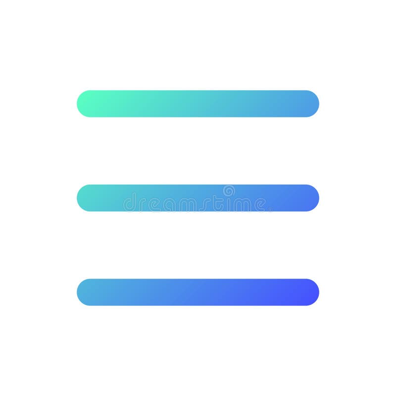 Hamburger Like Menu Pixel Perfect Gradient Linear Ui Icon Stock Illustration - Illustration of ...
